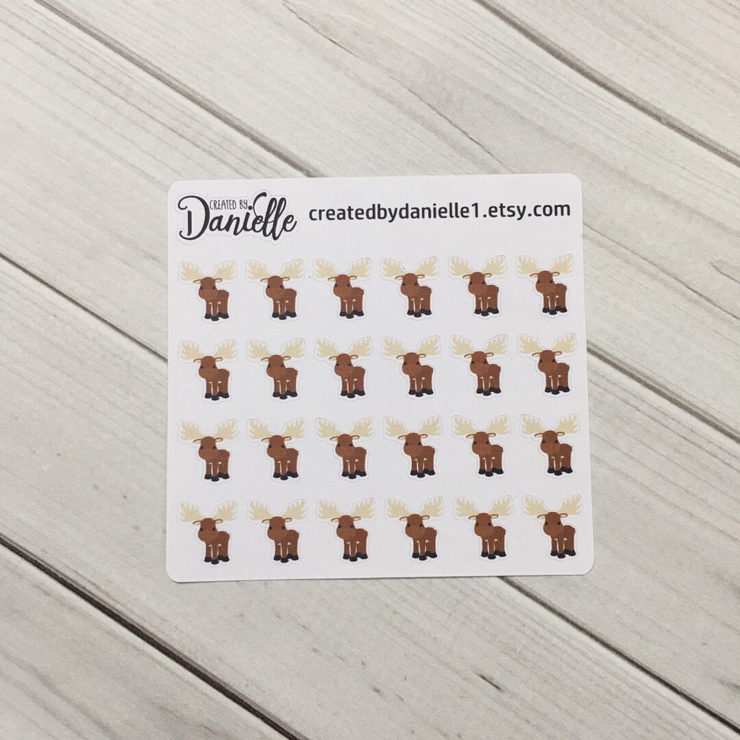 Moose Planner Stickers, Woodland Forest Animal Stickers, Journal ...