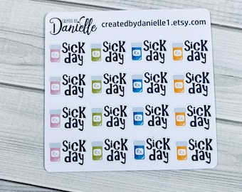 Sick Day Stickers - Etsy