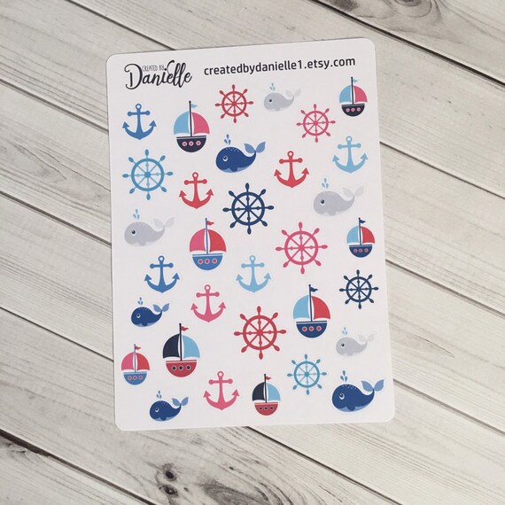 Printable Pastel Blue Stickers Collection Ocean waves Planner Stickers ...