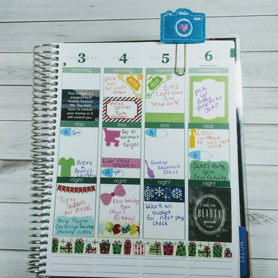 Camera Planner Clip Planner Bookmark Photography Planner - Etsy