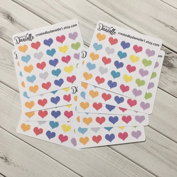 Craft Supplies & Tools Color Coding Scrapbooking Heart Stickers ...