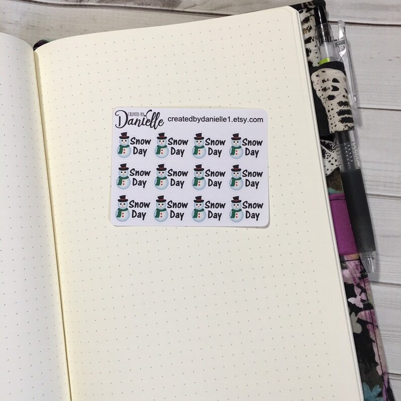 Snow Day Planner Stickers School Event Stickers Homeschool | Etsy