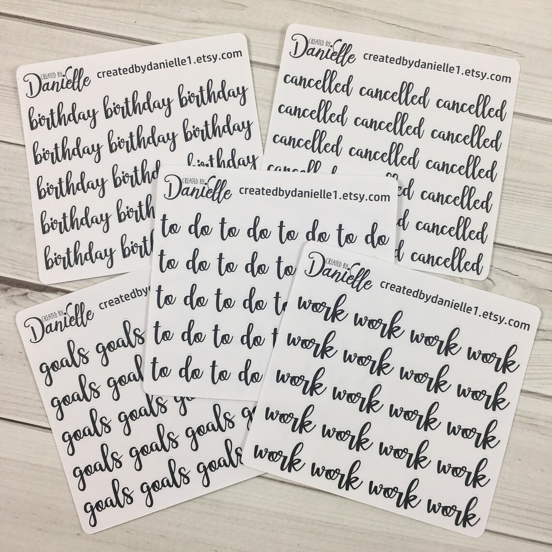 Phone Script Word Planner Stickers for Calendar Journal | Etsy