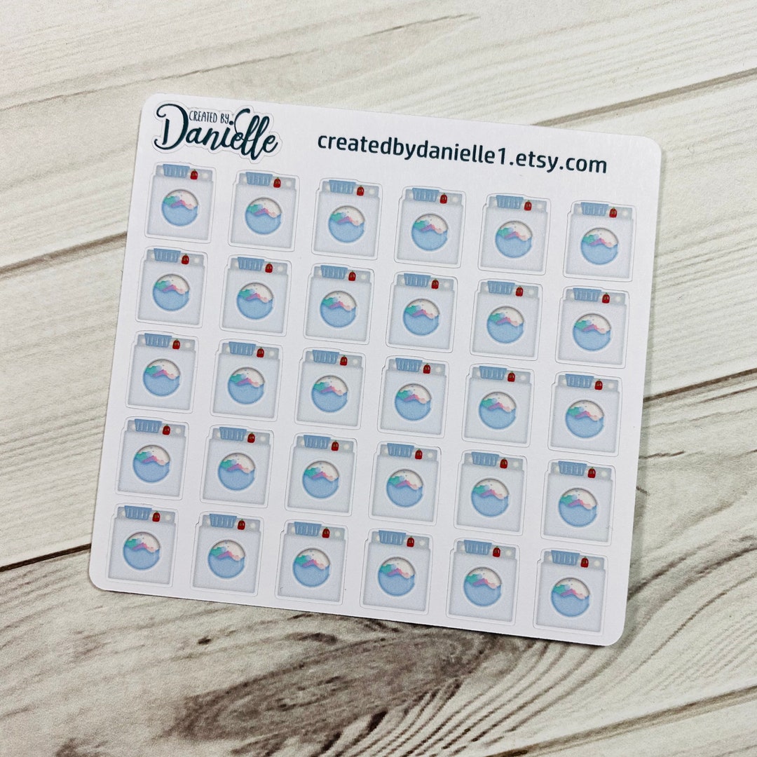 Washing Machine Planner Sticker Laundry Planner Sticker - Etsy