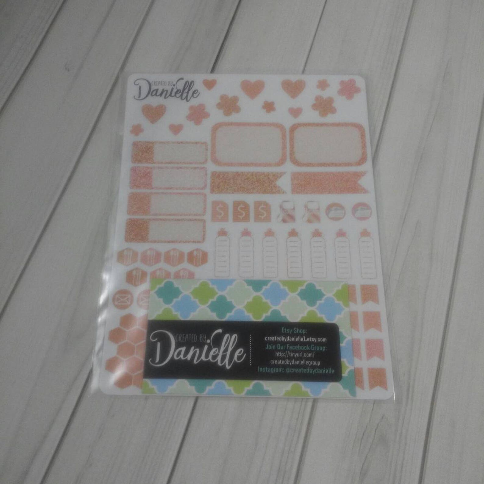 Rose Gold Planner Sticker Kit, Functional Planner Stickers, Icon ...