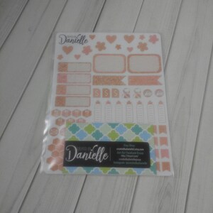 Rose Gold Planner Sticker Kit, Functional Planner Stickers, Icon ...