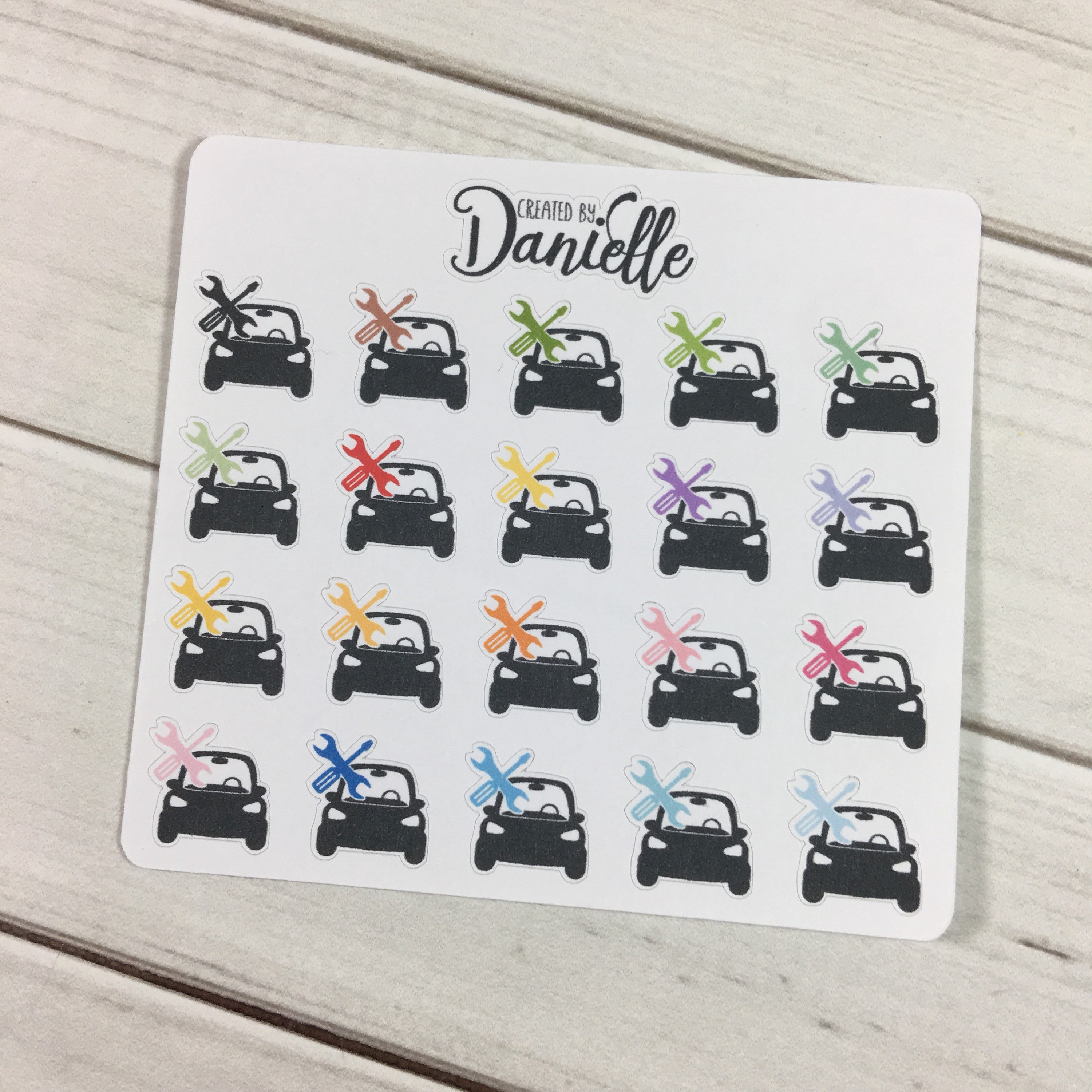 Car Maintenance Repair Planner Stickers for Calendar Notebook | Etsy