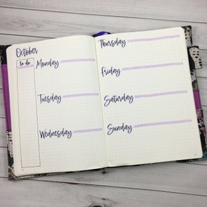 Black Days of the Week Daily Planner Stickers, Journal Stickers ...
