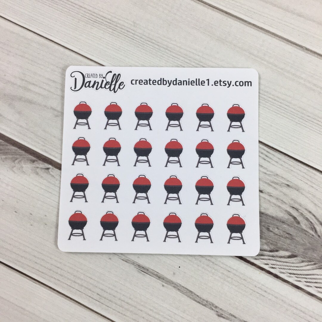 Grill Stickers, BBQ Stickers, Grilling Planner Sticker, Cook Out ...