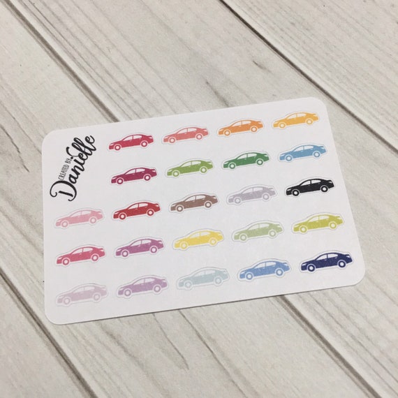 Mini Car Planner Stickers Reminder Stickers Vehicle | Etsy