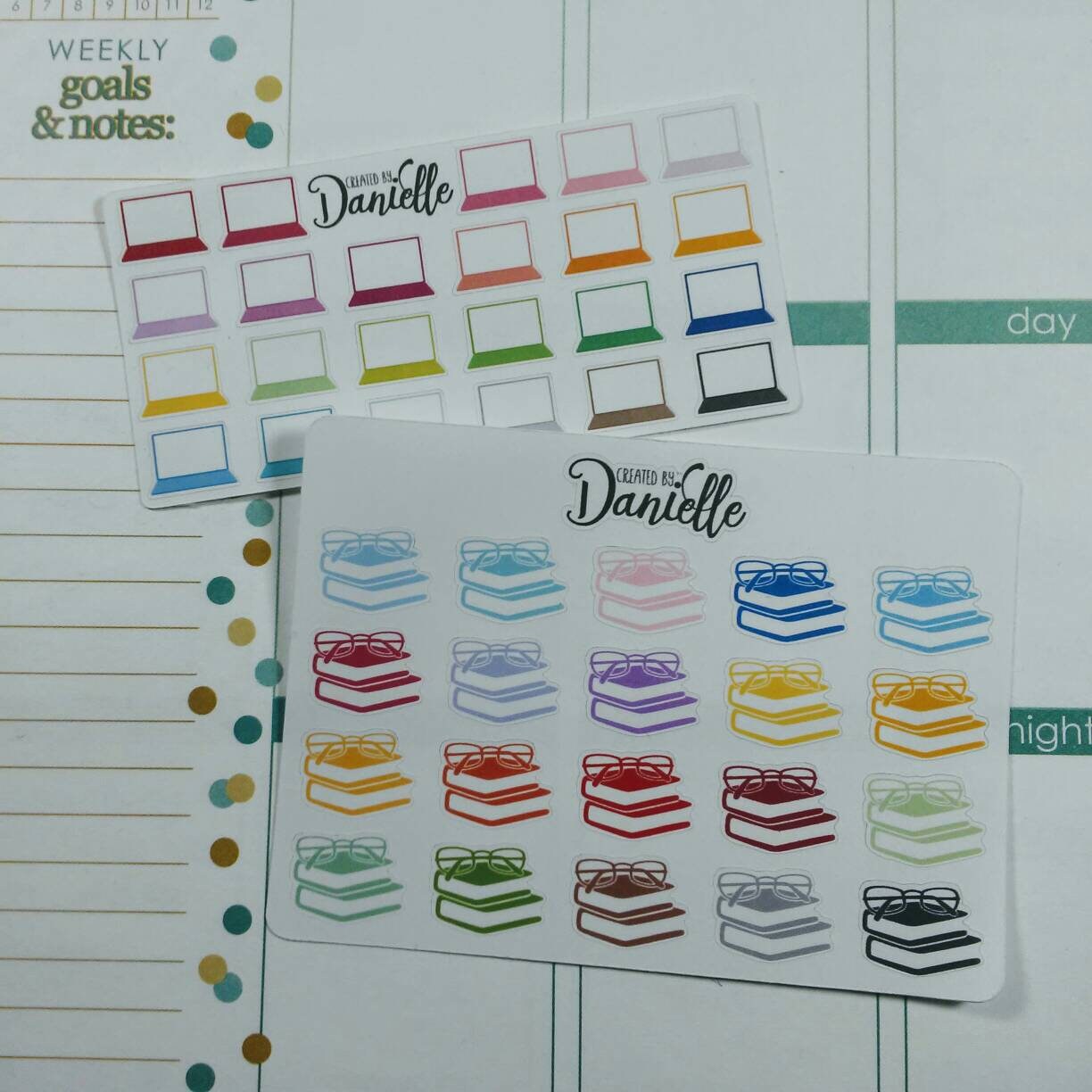 Book Planner Stickers for Journal Notebook Calendar or | Etsy