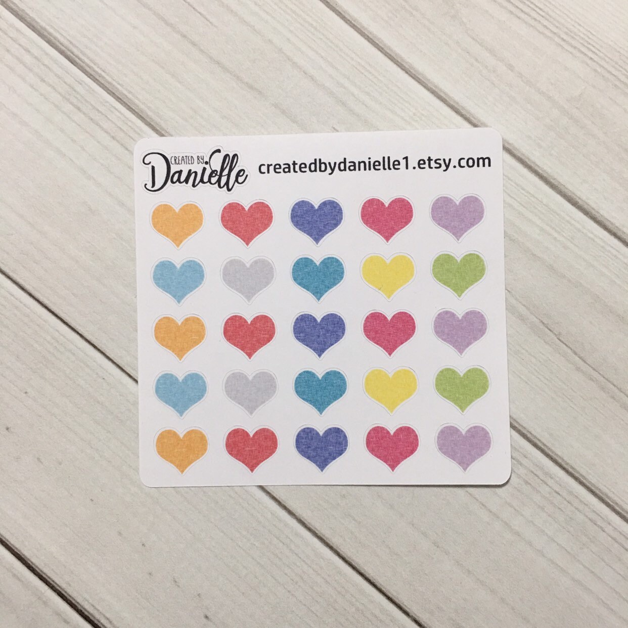 Craft Supplies & Tools Color Coding Scrapbooking Heart Stickers ...