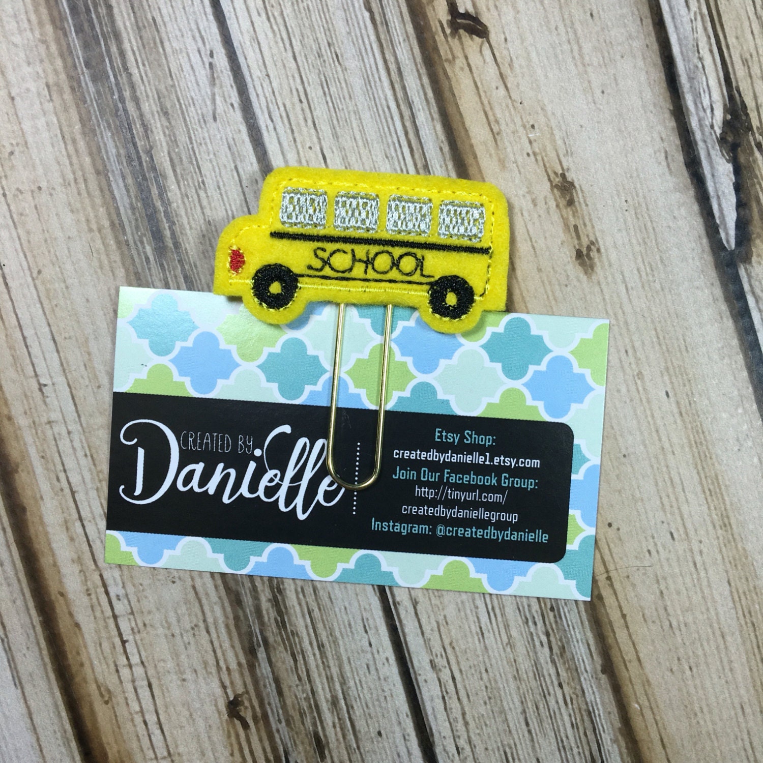 Paper & Party Supplies Bus Feltie Bus Planner Clip Planner Feltie Bus ...