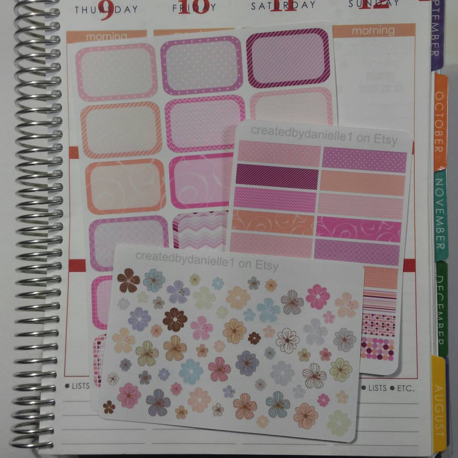 Pastel Flower Planner Stickers Spring Stickers Decorative | Etsy