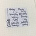 Black Days of the Week Daily Planner Stickers, Journal Stickers ...