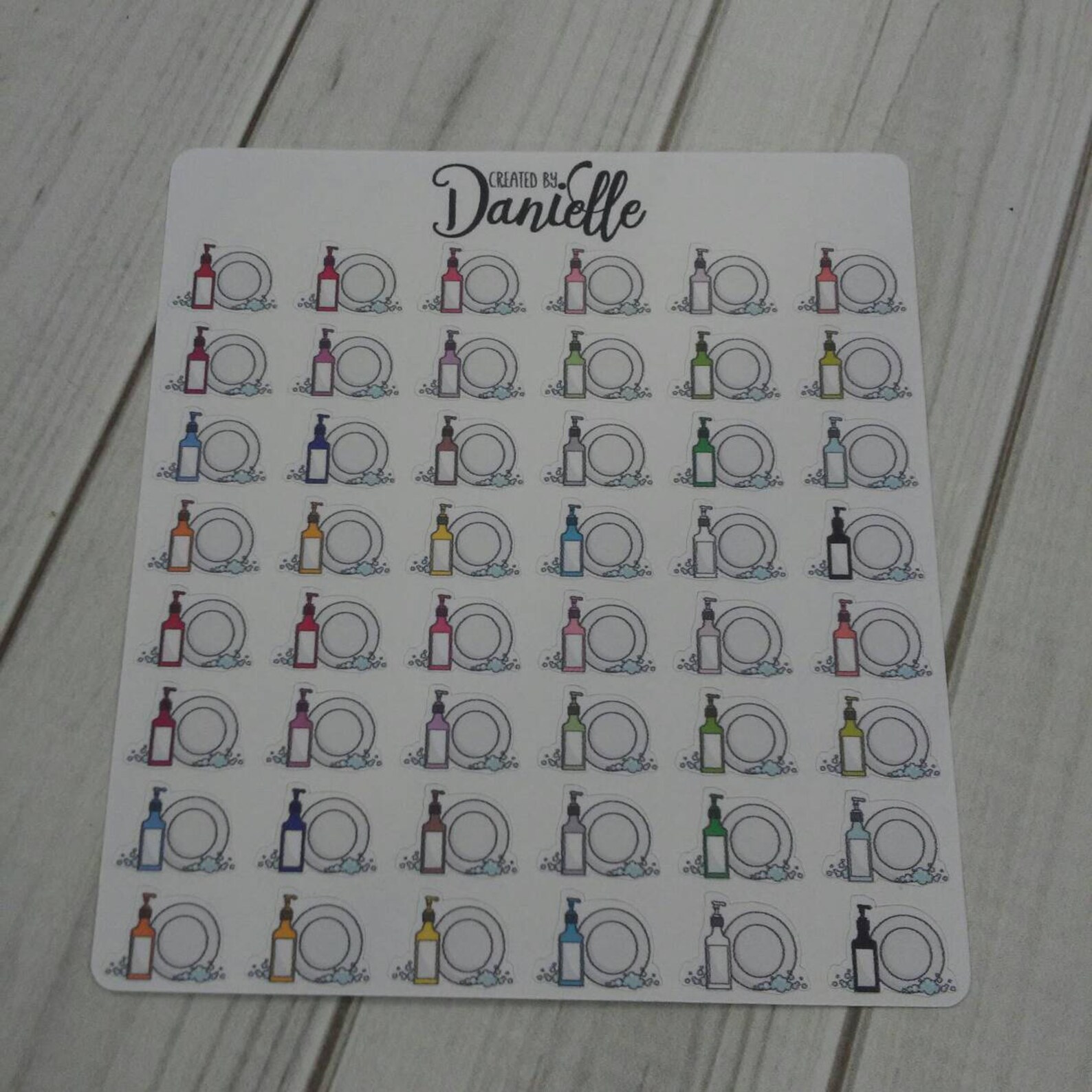 Dishes Stickers Cleaning Planner Stickers Chores Planner - Etsy