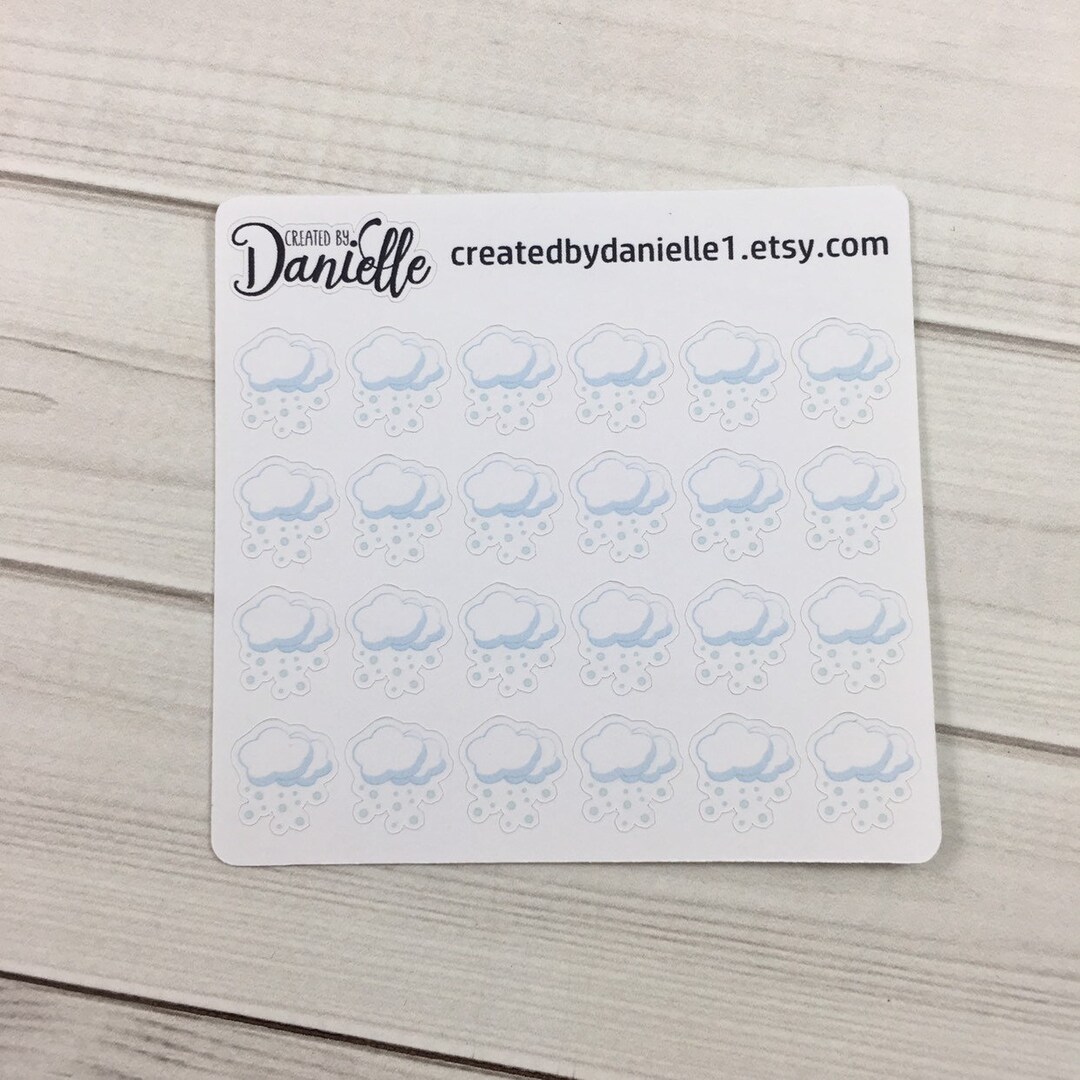 Snow Weather Stickers, Weather Planner Stickers, Daily Weather Stickers ...