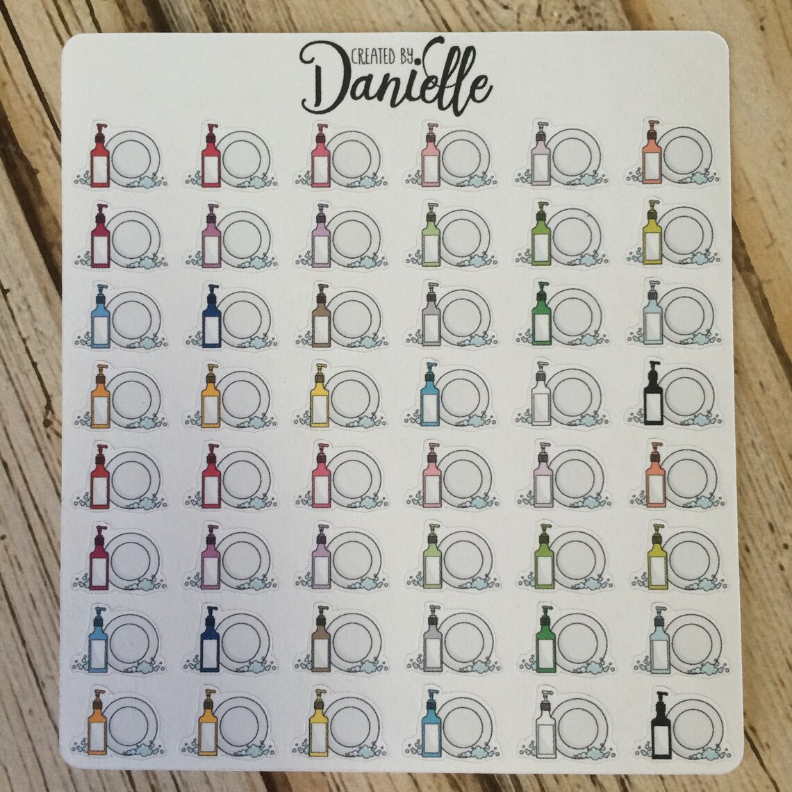 Dishes Stickers Cleaning Planner Stickers Chores Planner - Etsy