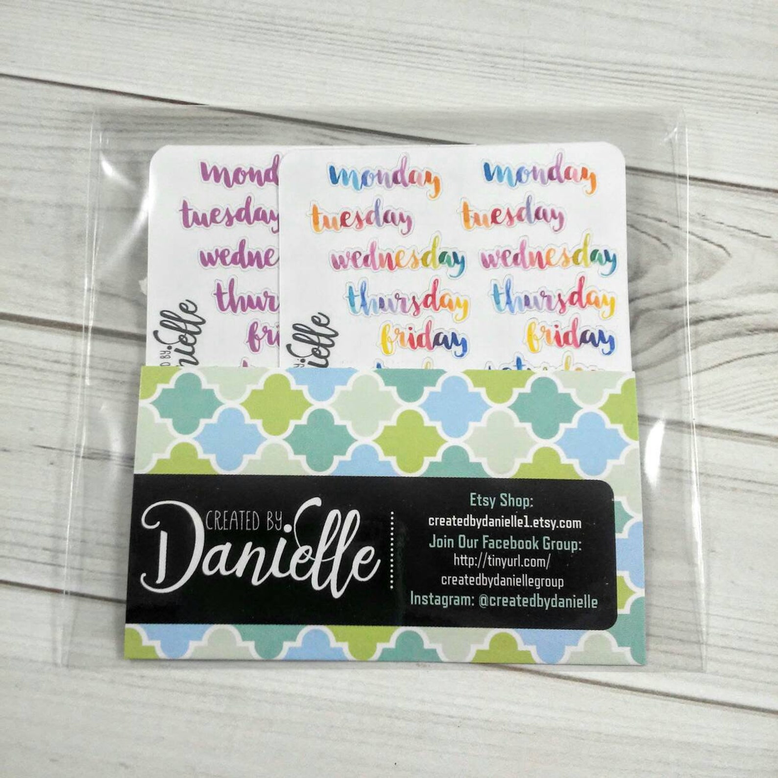 Rainbow Days of the Week Planner Stickers for Calendar | Etsy