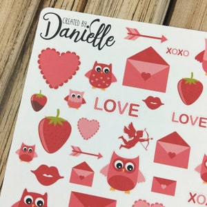 Valentines Day Owl Planner Stickers, Kids Crafts, Card Making ...