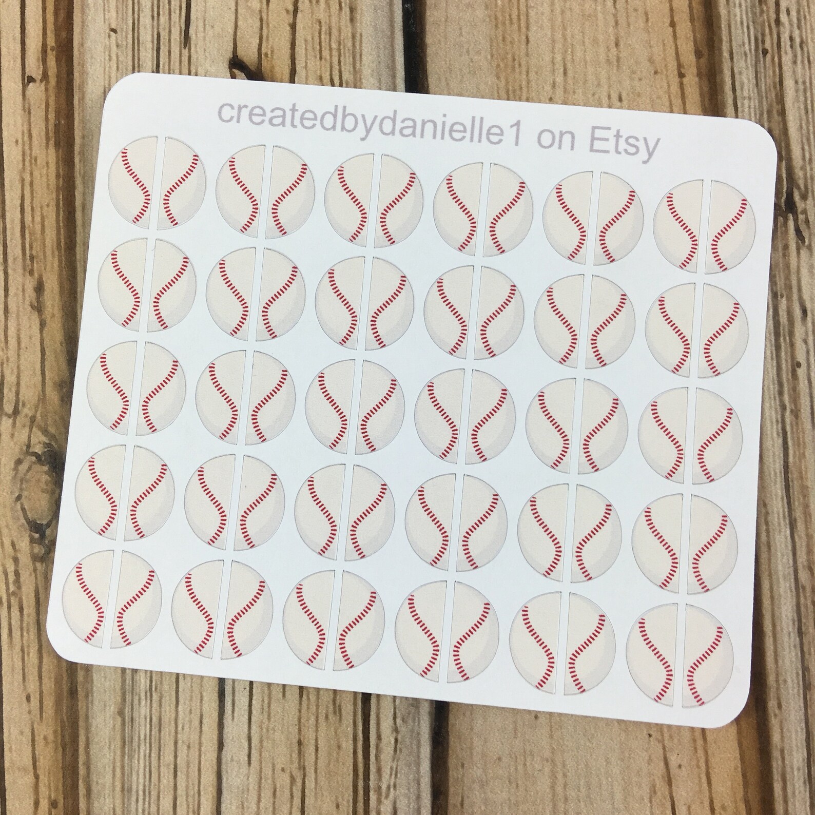 Sports Stickers Half Baseball Planner Stickers Baseball - Etsy