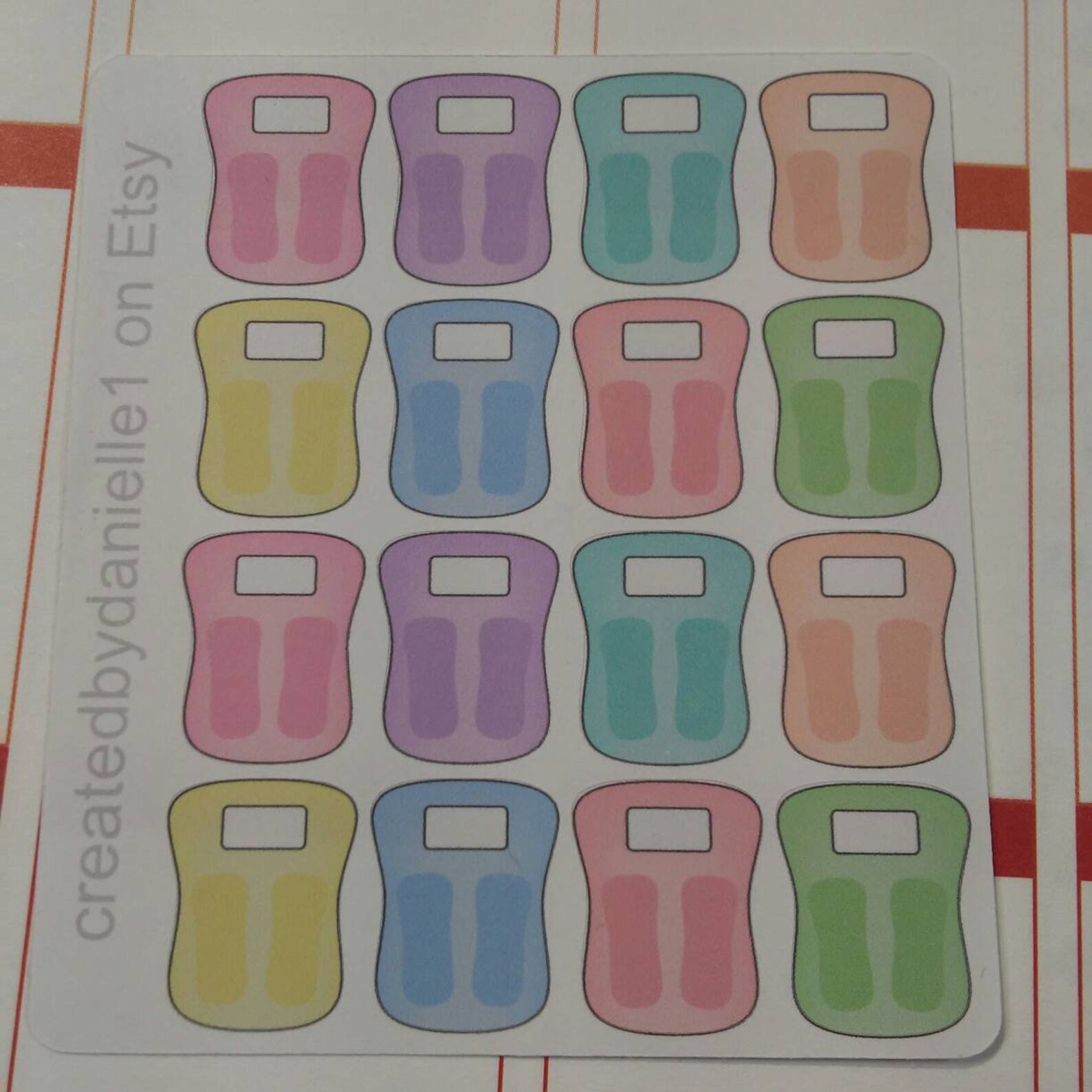 Weigh in Scale Sticker Fitness Planner Stickers Scale | Etsy