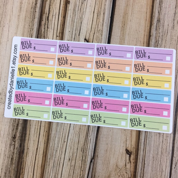 Bill Pay Stickers - Etsy