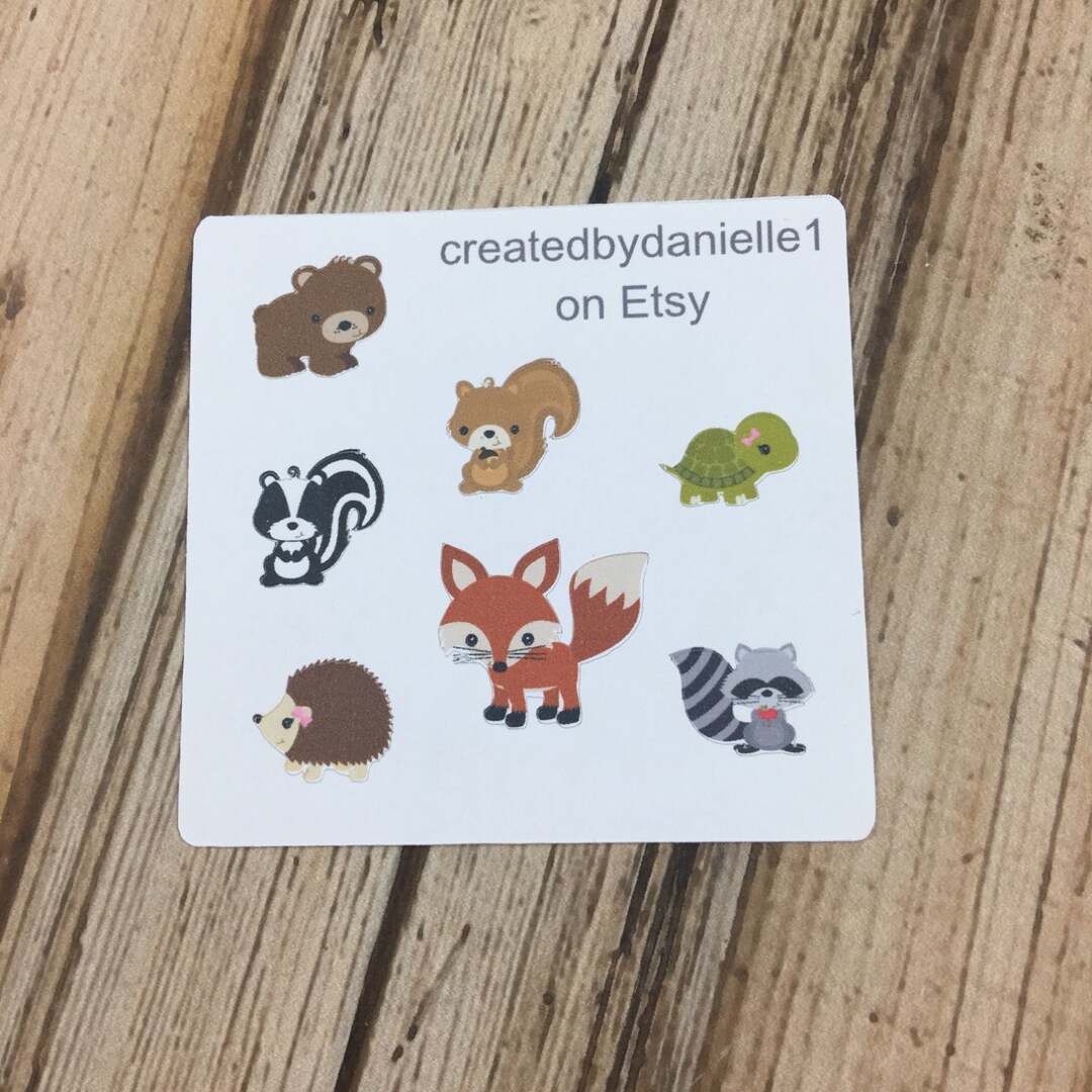 Forest Friends Planner Stickers Sampler, Forest Planner Stickers ...