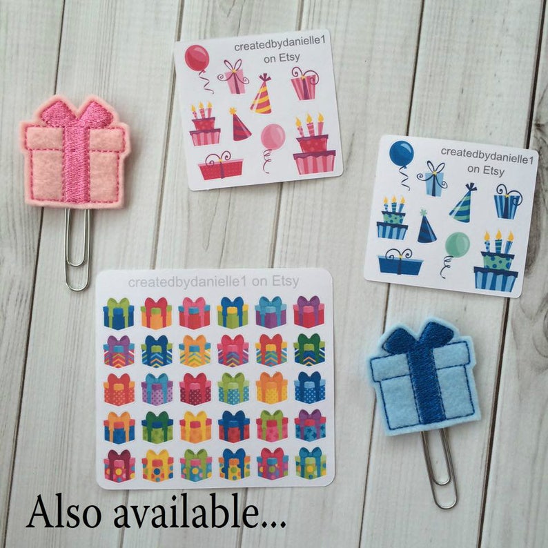 Pink Birthday Sticker Sampler Birthday Planner Stickers | Etsy