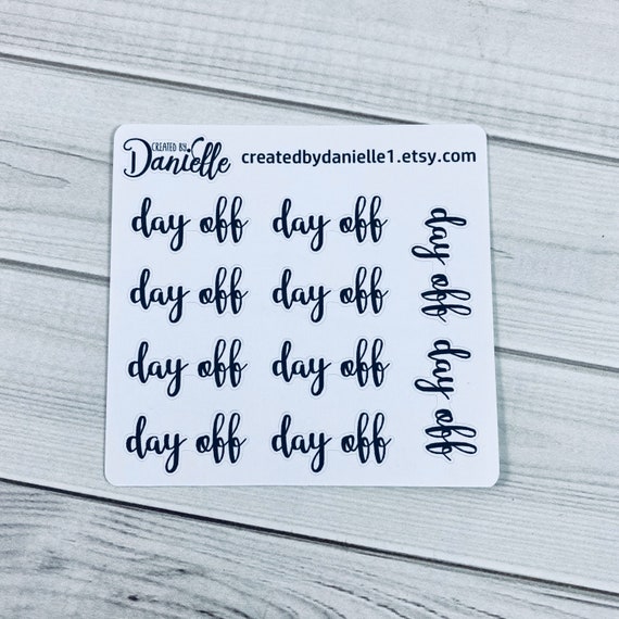 Paper Paper & Party Supplies Day Off Script Planner Stickers Calendars ...