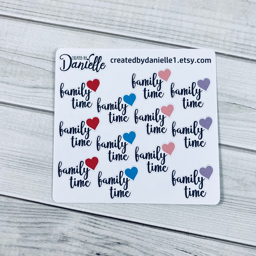 Family Time Planner Stickers Planner Stickers for Happy - Etsy