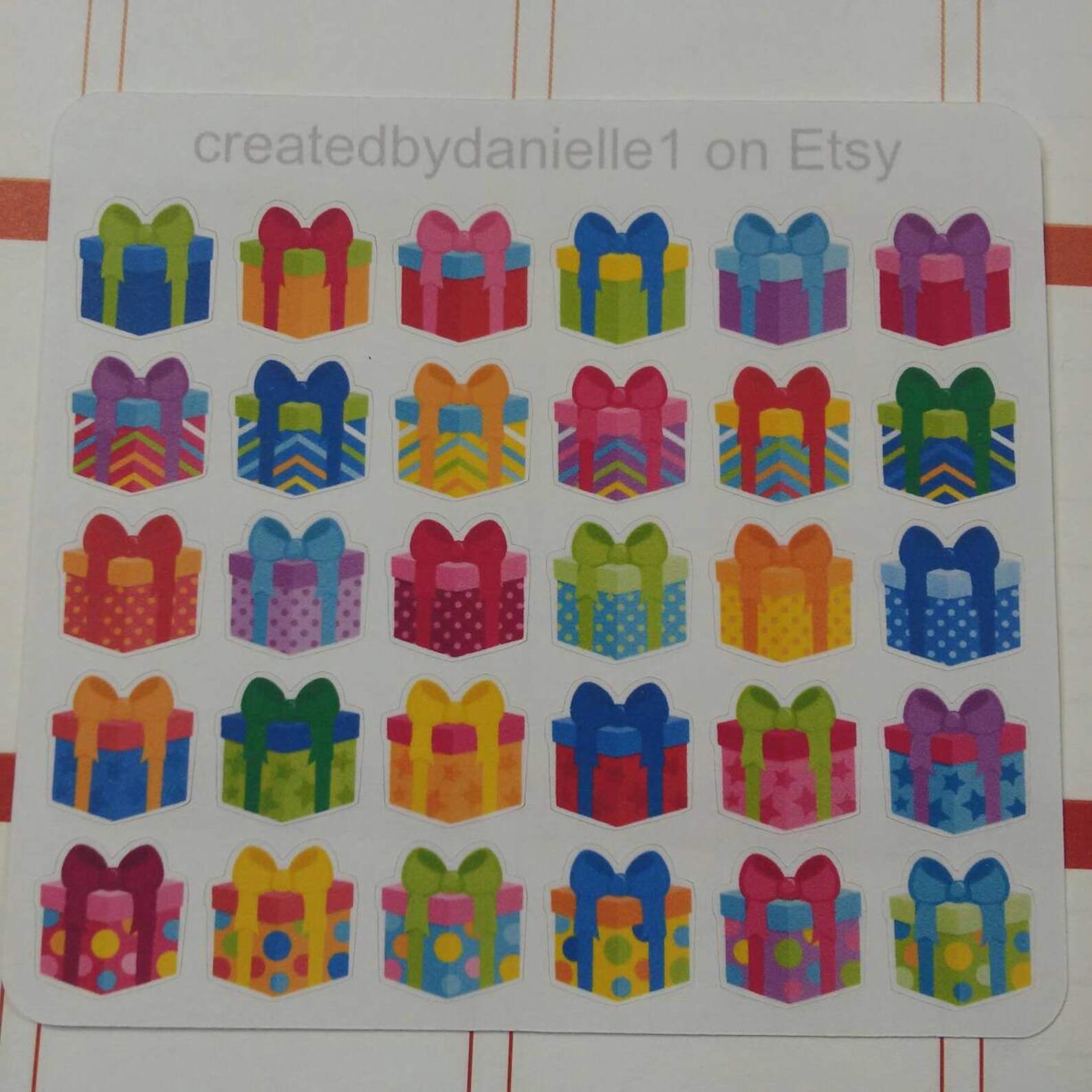 Present Planner Stickers Birthday Gift Stickers Present - Etsy