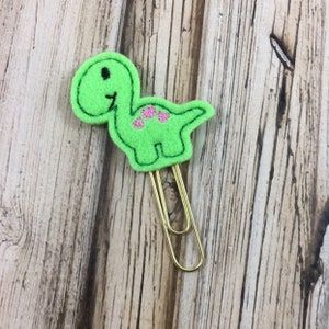 Dinosaur Bookmark Planner Clip Felt Paper Clip Dinosaur - Etsy