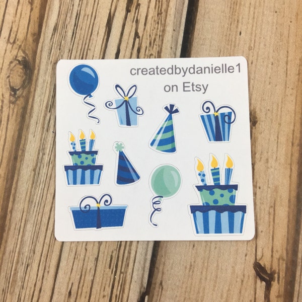 Birthday Planner Stickers - Etsy