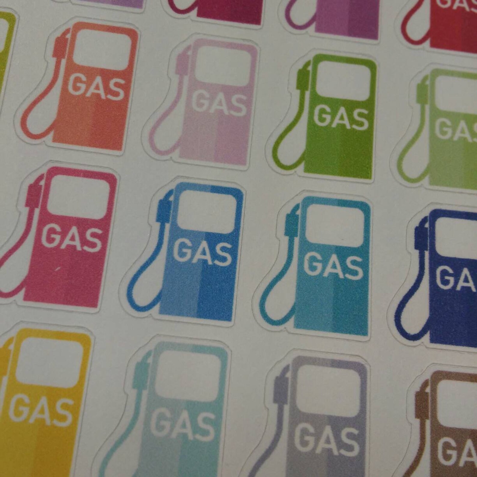 Gas Planner Stickers, Fuel Tracker Stickers, Car Planner Stickers, Gas ...