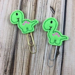 Dinosaur Bookmark Planner Clip Felt Paper Clip Dinosaur - Etsy
