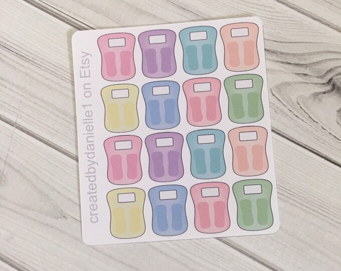 Weigh in Scale Sticker, Fitness Planner Stickers, Scale Planner ...