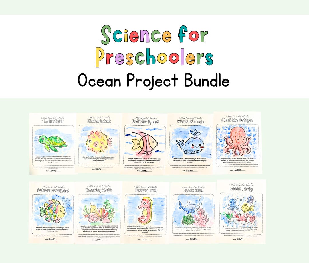 Preschool Ocean Science Activity Kit – Marine Biology Coloring Pages ...