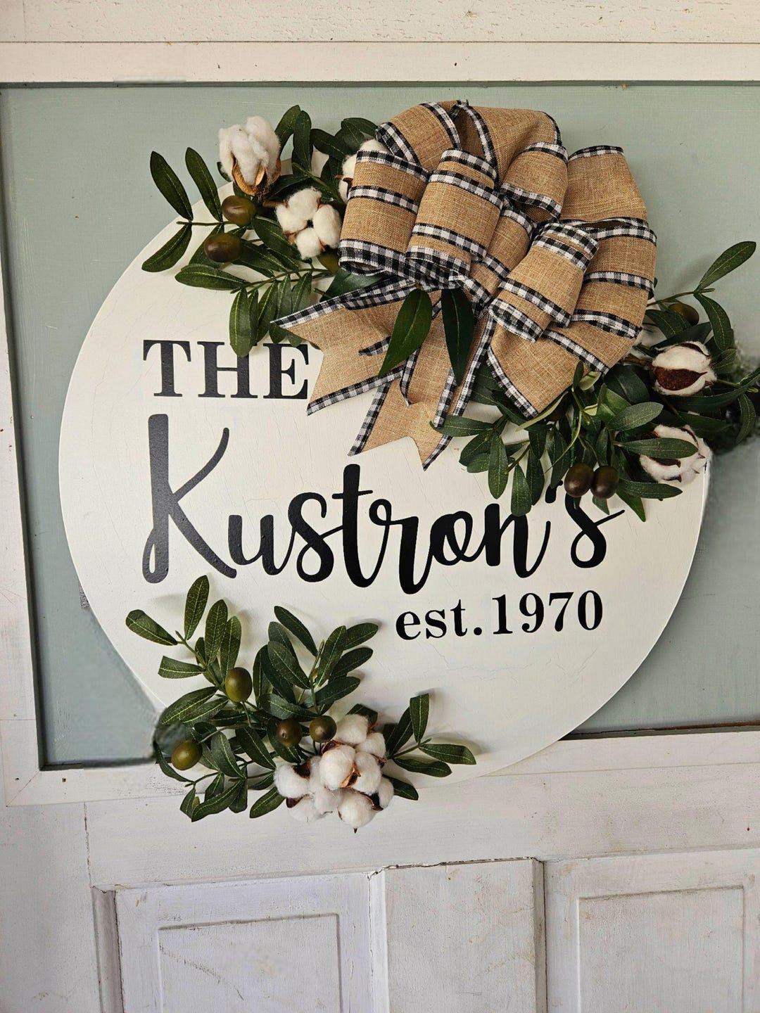 Custom Name Front Door Sign - Etsy