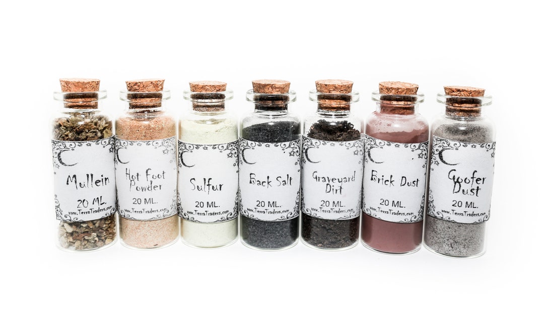 Hoodoo Herb and Powders Cork Bottle Root Work Conjure Witchcraft Magick ...