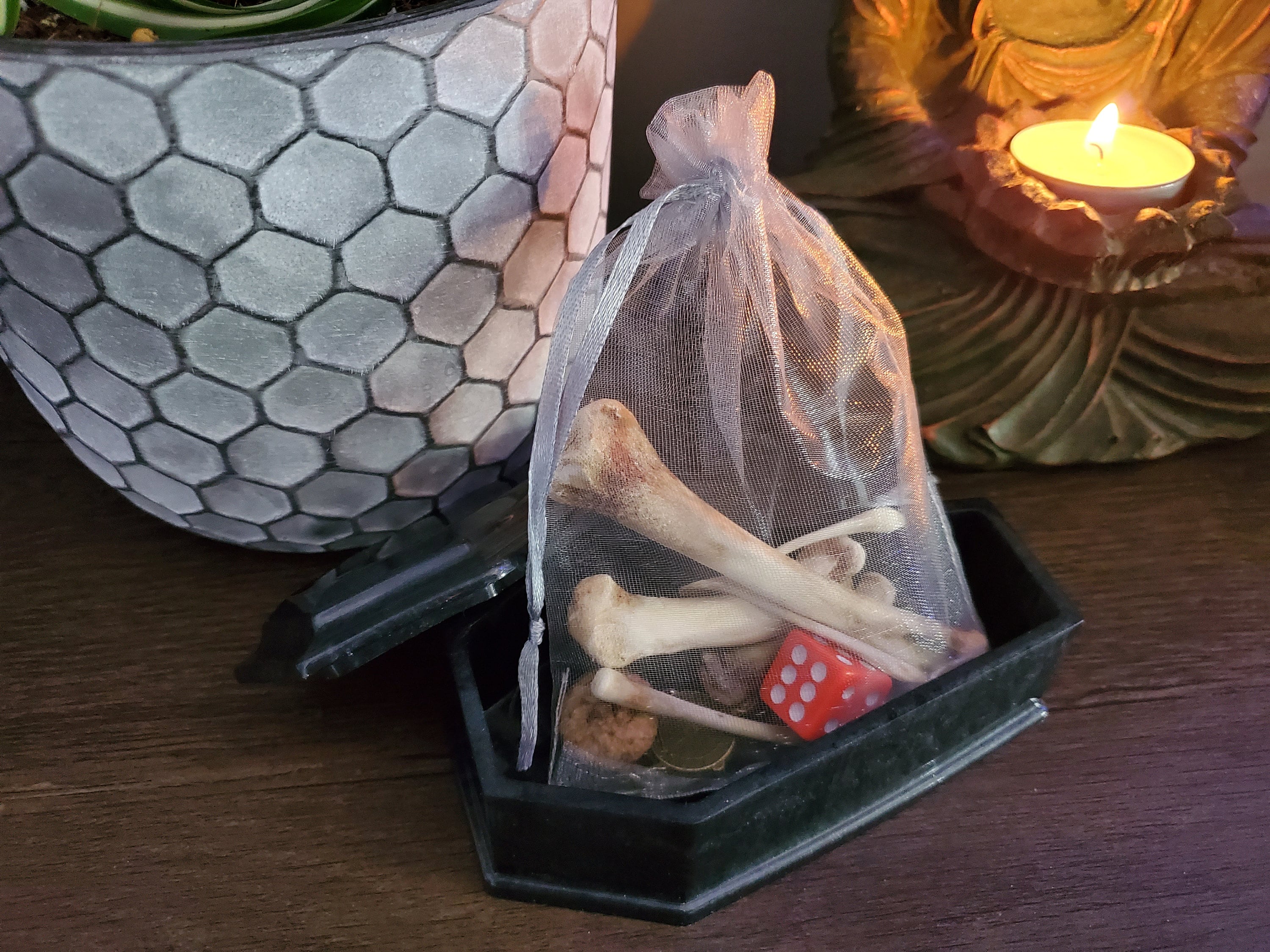 Bone Casting Kit for Hoodoo Ritual Witchcraft Throwing Bones Gift Set ...
