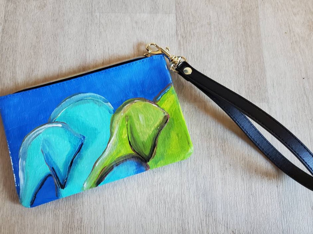 Upcycled Custom Painted Elephants Handbag Clutch Pouch - Etsy