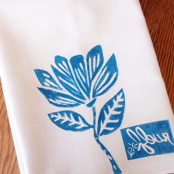 Block Print Tea Towel - Etsy