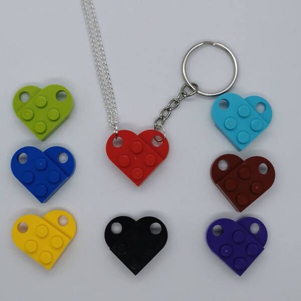 Lego® Heart Keychain - Etsy UK
