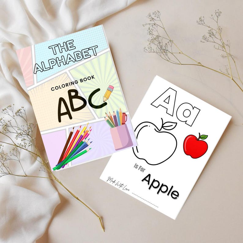 ABC Alphabet Coloring Book for Kids | Printable Activity Pages (digital ...