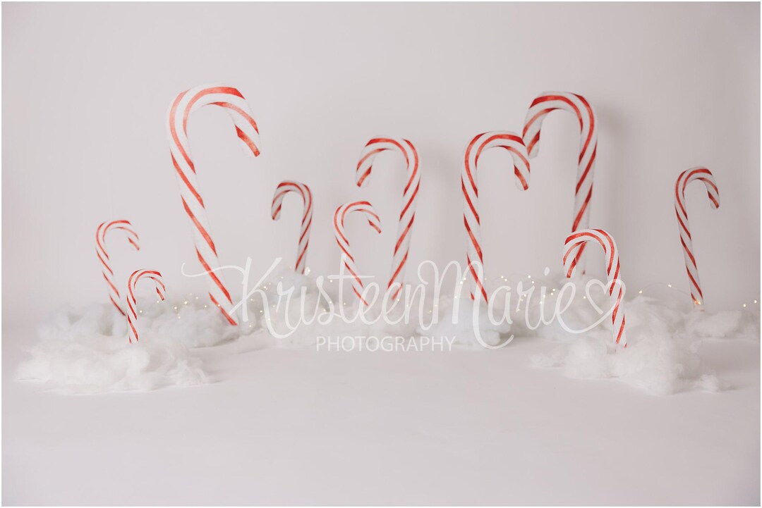 Candy Cane Christmas Cake Smash Digital Backdrop (digital Download) - Etsy