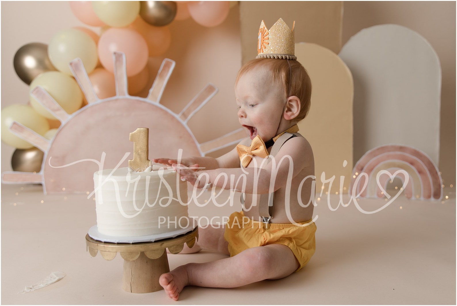 You Are My Sunshine Boho Watercolor Digital Backdrop Great for 1st ...