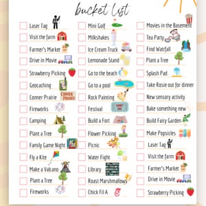 Summer Bucket List Digital Download - PDF and Editable Canva Files - Etsy
