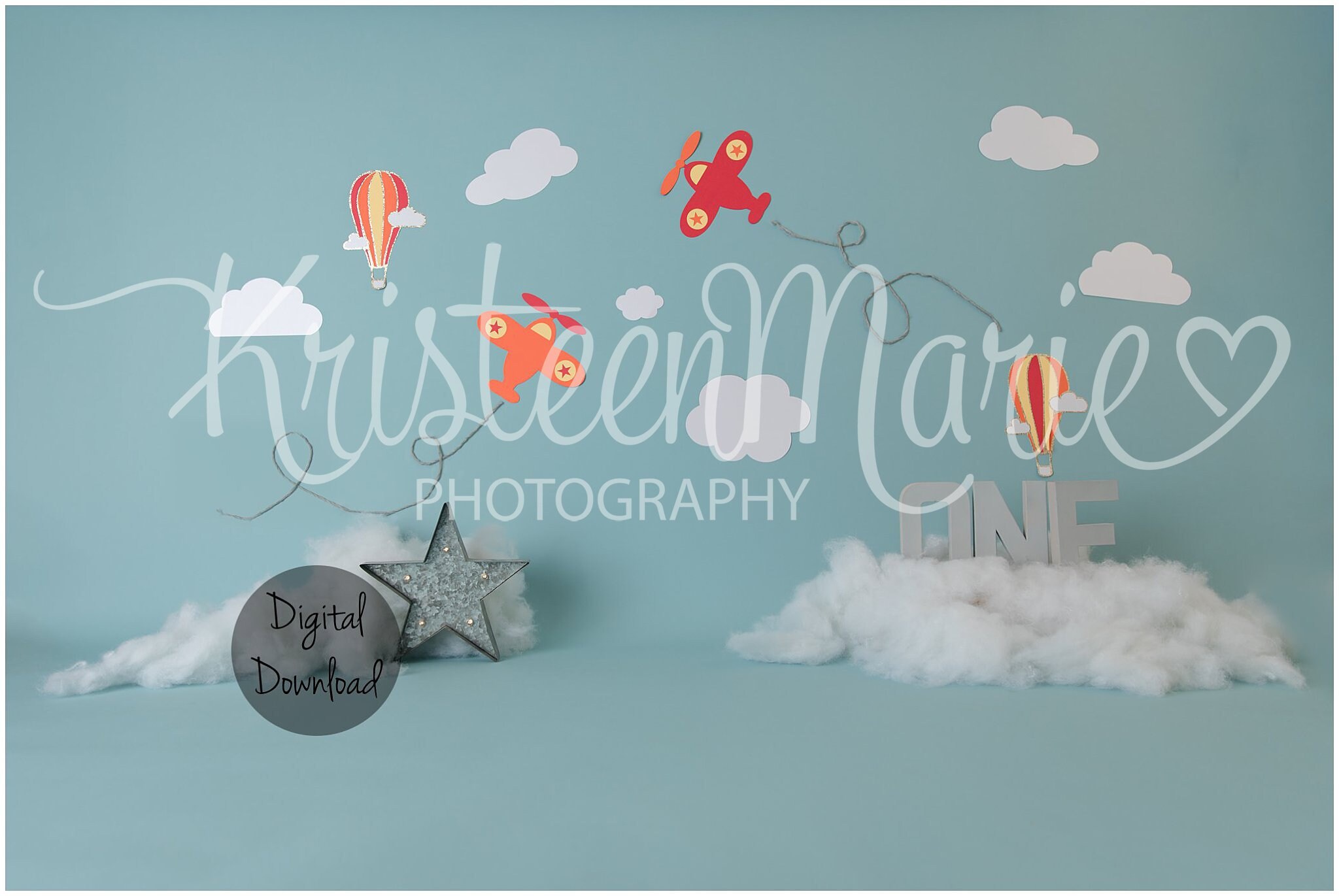 Cake Smash Digital Backdrop for Boy Time Flies 1st Birthday | Etsy