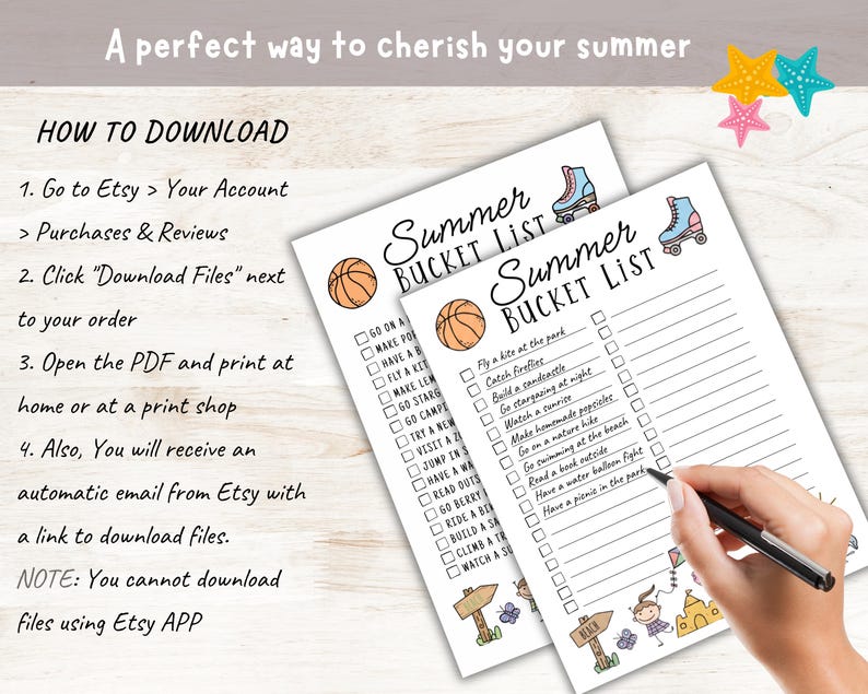 Summer Bucket List Printable 2026, Summer Fun Family Checklist ...
